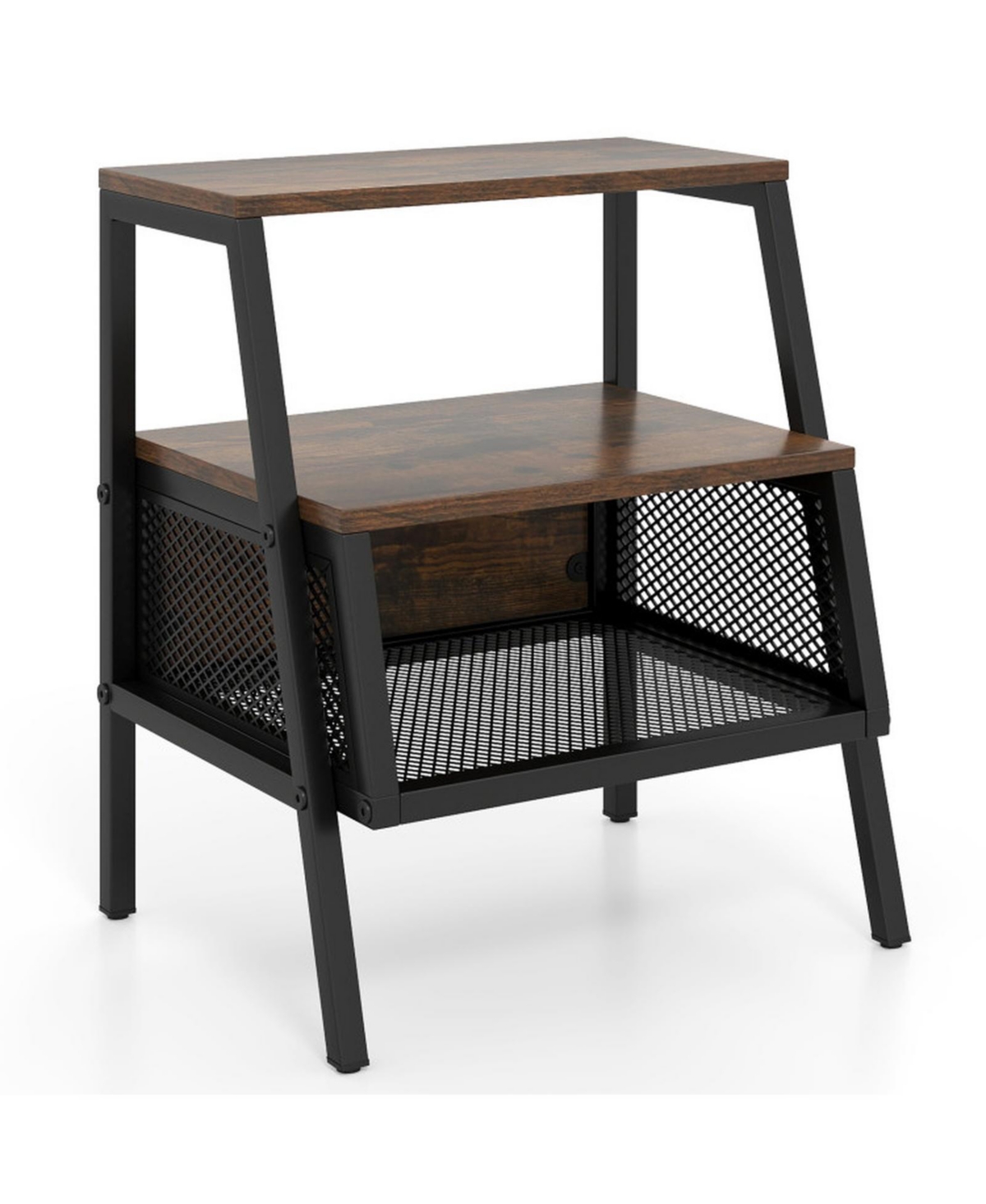Click here for Sugift 3-Tier Industrial Nightstand End Table with... prices