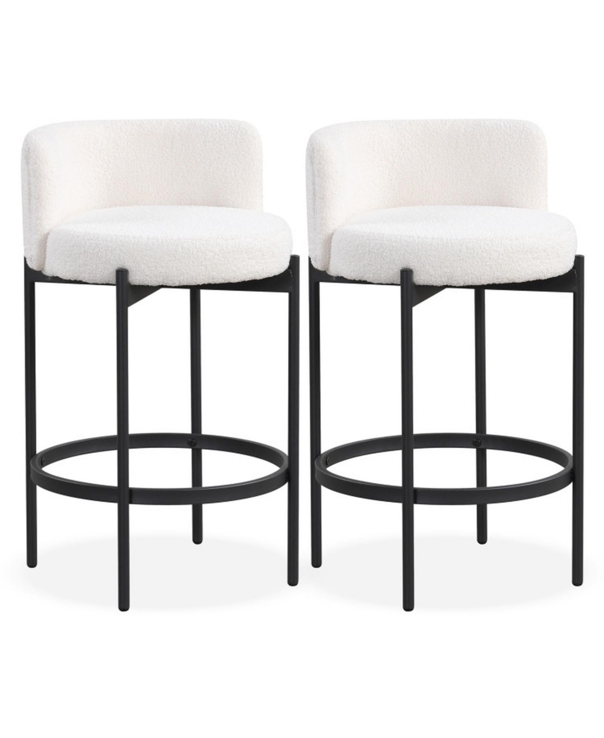 Click here for Sugift Set of 2 24 Inch Boucle Counter Stools with... prices