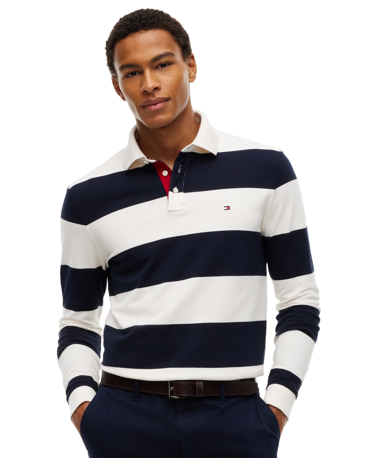 Click here for Tommy Hilfiger Mens Striped Classic Rugby Polo Shi... prices