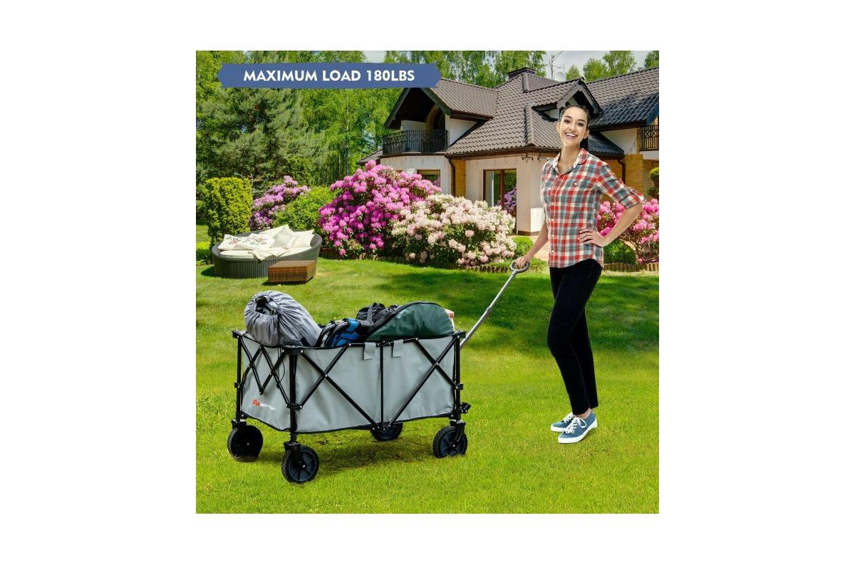 Click here for Mountaintop Outdoor Folding Wagon Cart with Adjust... prices