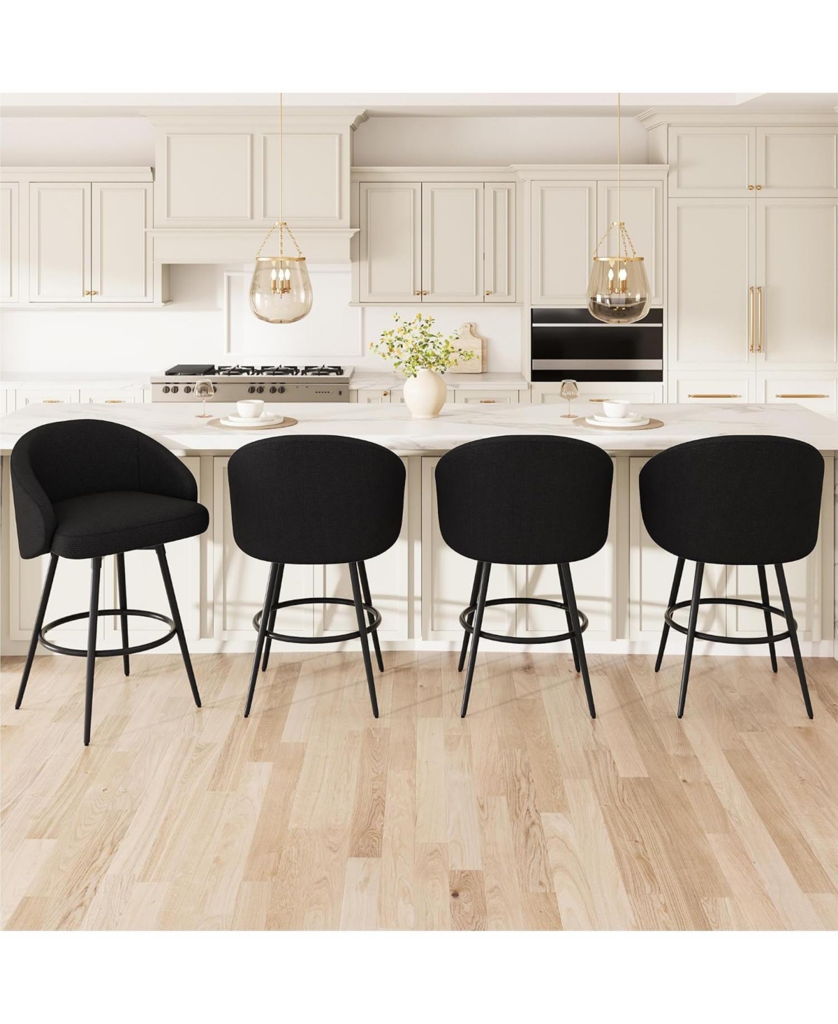 Click here for Gaomon 360degree(s) Swivel Bar Stools Set of 4 wit... prices