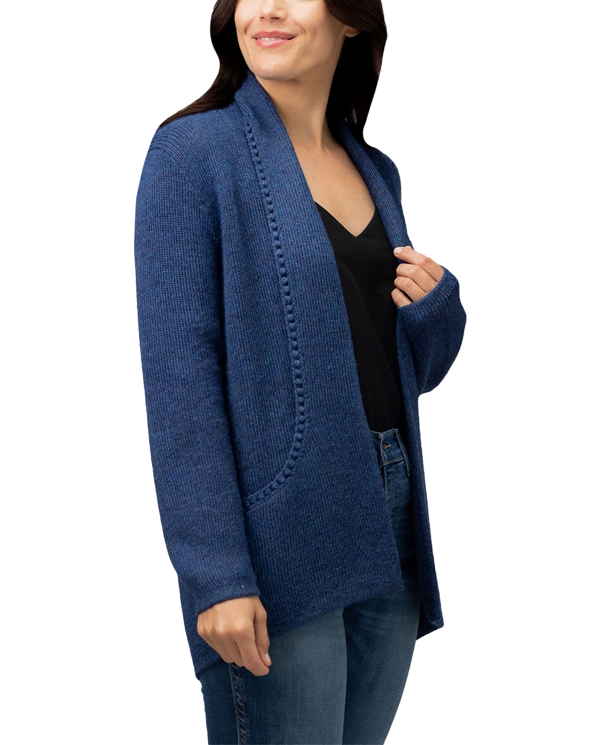 Click here for Simply Natural Linda 2 Alpaca Sweater - Denim prices