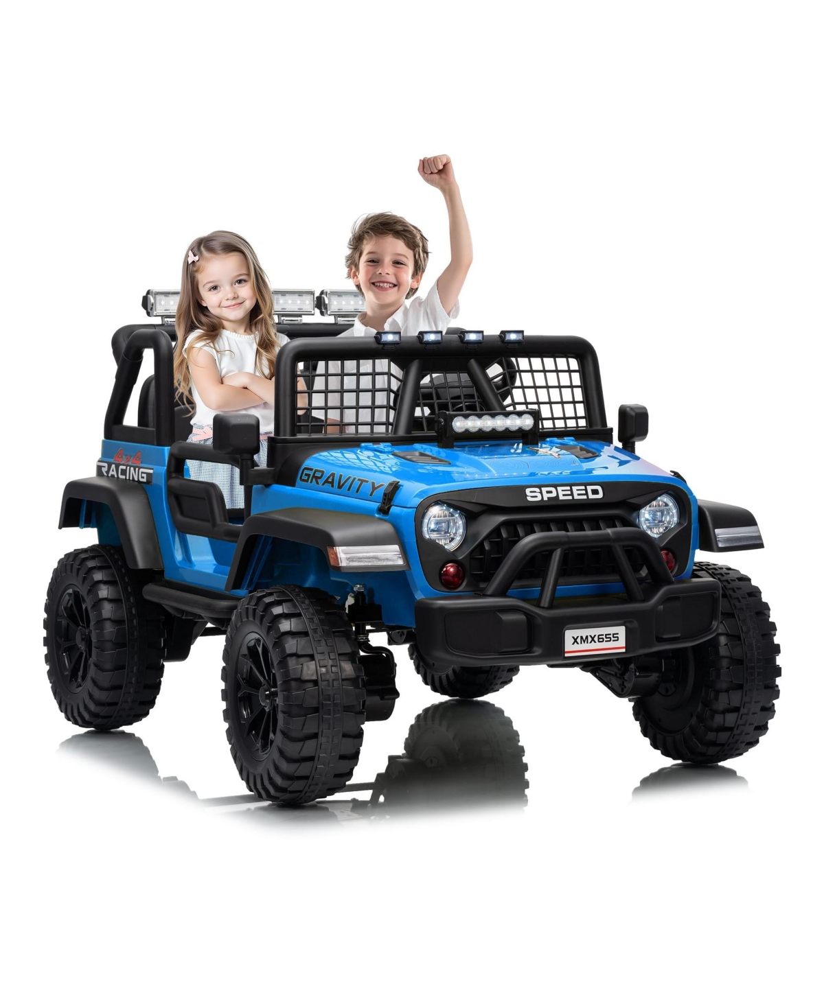 Click here for homfan 24V 4WD 2-Seater Ride-On Truck  Ages 3-8 -... prices