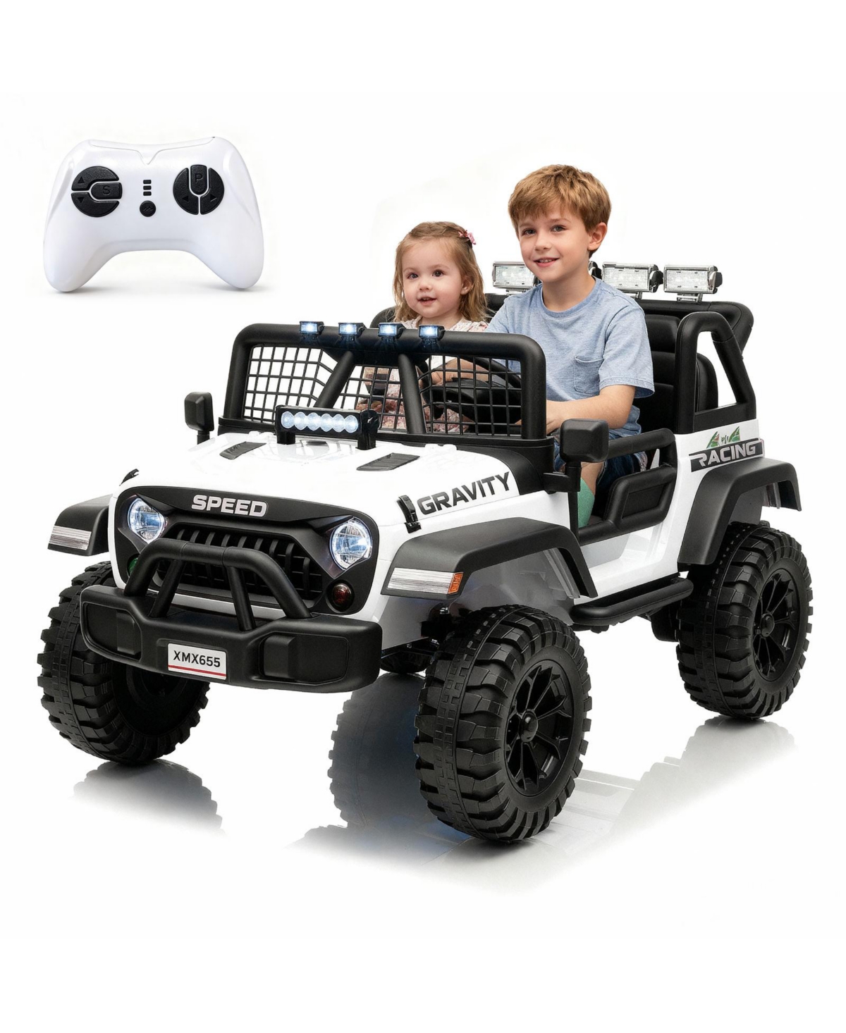 Click here for homfan 24V 4WD 2-Seater Ride-On Truck  Ages 3-8 -... prices