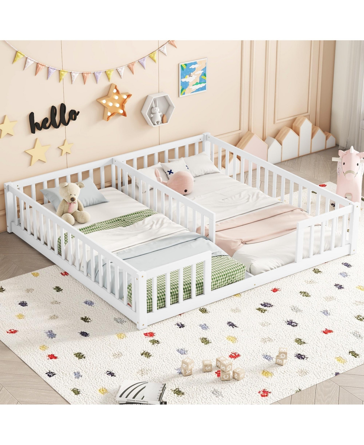 Click here for Sailvan Double Bed with Fence  Guardrails  without... prices