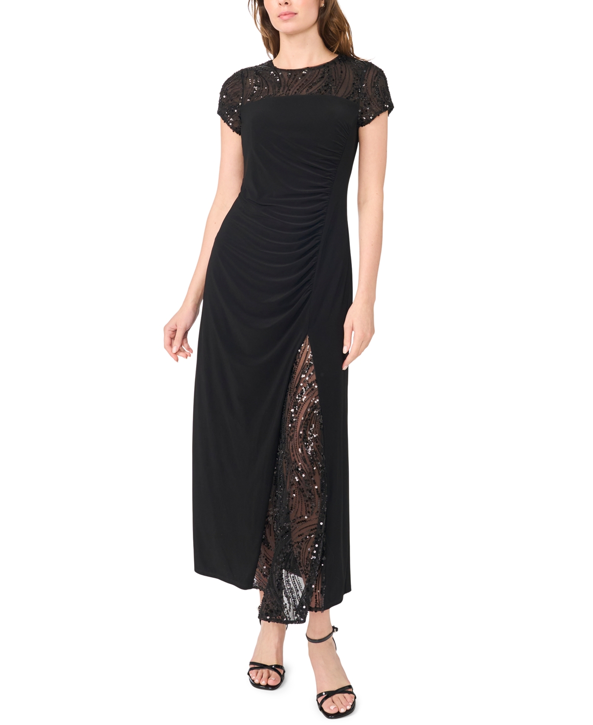 Click here for Msk Petite Split Sleeve Overlay Max Sequin Side-Sl... prices