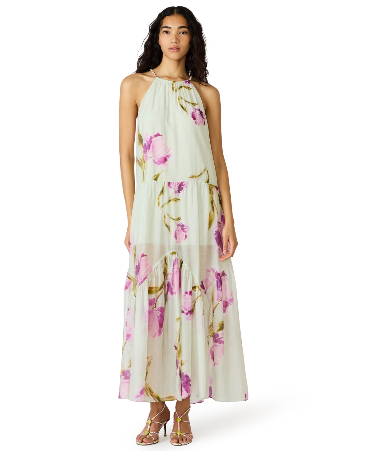 Click here for Steve Madden Juniors Jamie Floral-Print Halter Tie... prices