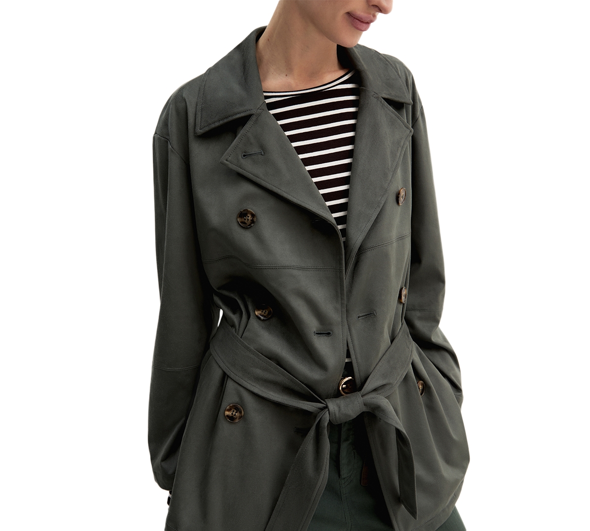 Click here for Emme Marella Womens Double-Breasted Belted Jacket... prices