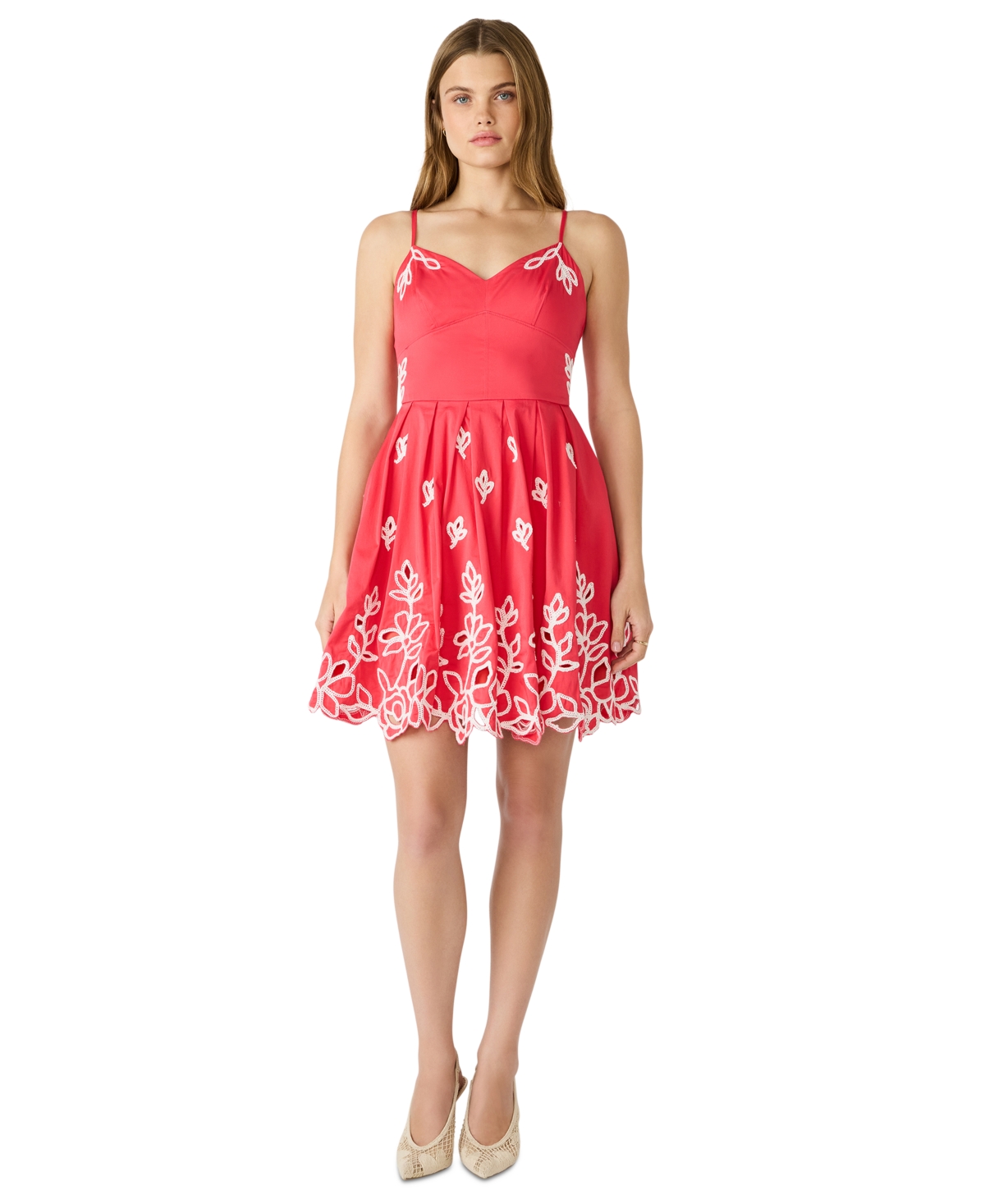Click here for Steve Madden Juniors Floral-Print Cutout Sweethear... prices