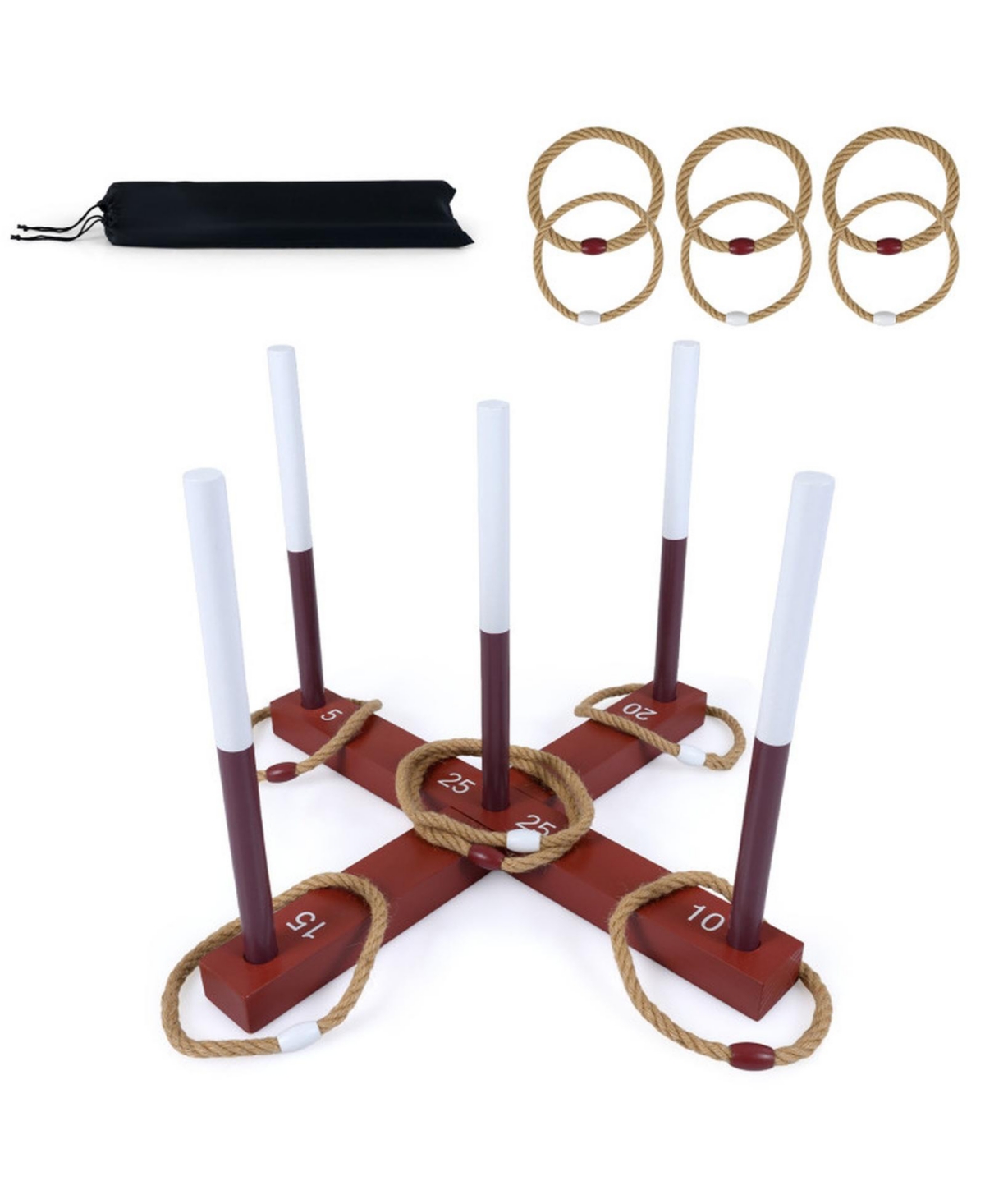 Click here for Hongge Wooden Ring Toss 24 x 24 Tool-Free Setup Ya... prices