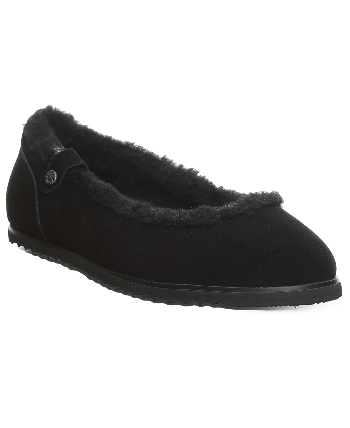 Click here for Bearpaw Womens Delphi Faux Fur Trim Ballet Flats -... prices
