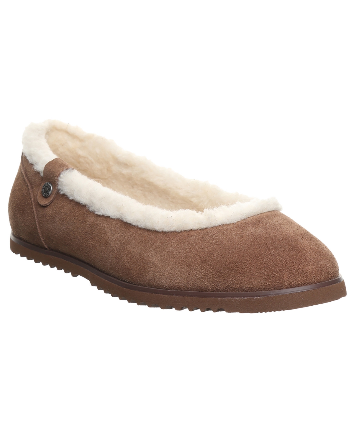 Click here for Bearpaw Womens Delphi Faux Fur Trim Ballet Flats -... prices