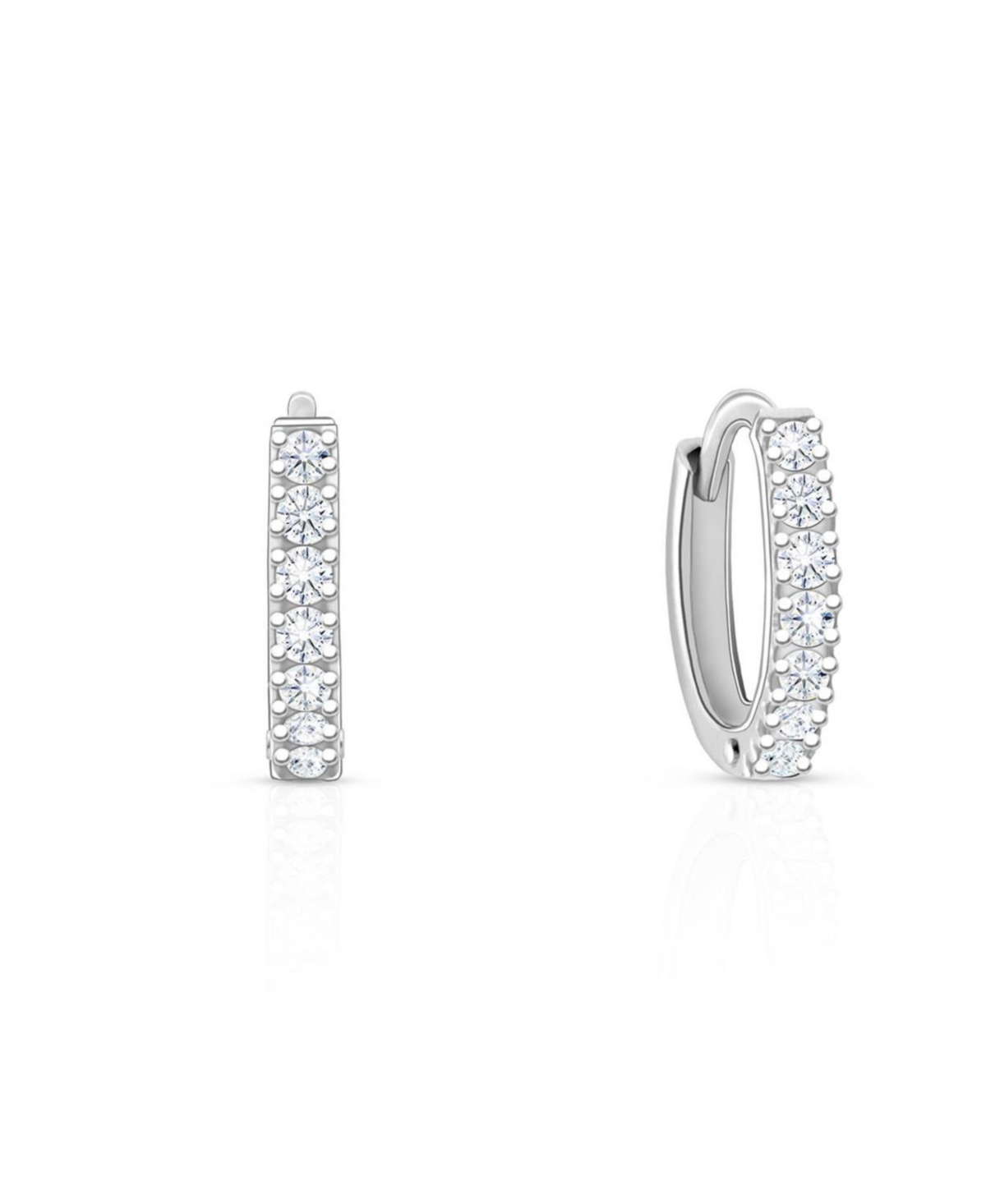 Click here for Tiny Blessings Timeless Pave Huggie Hoops Earrings... prices
