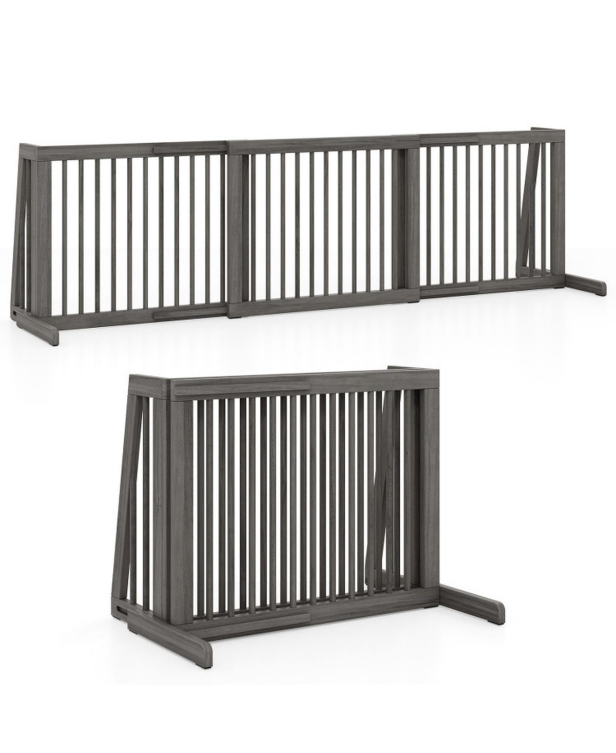 Click here for Hongge Free Standing Folding 3-Panel Wood Dog Fenc... prices
