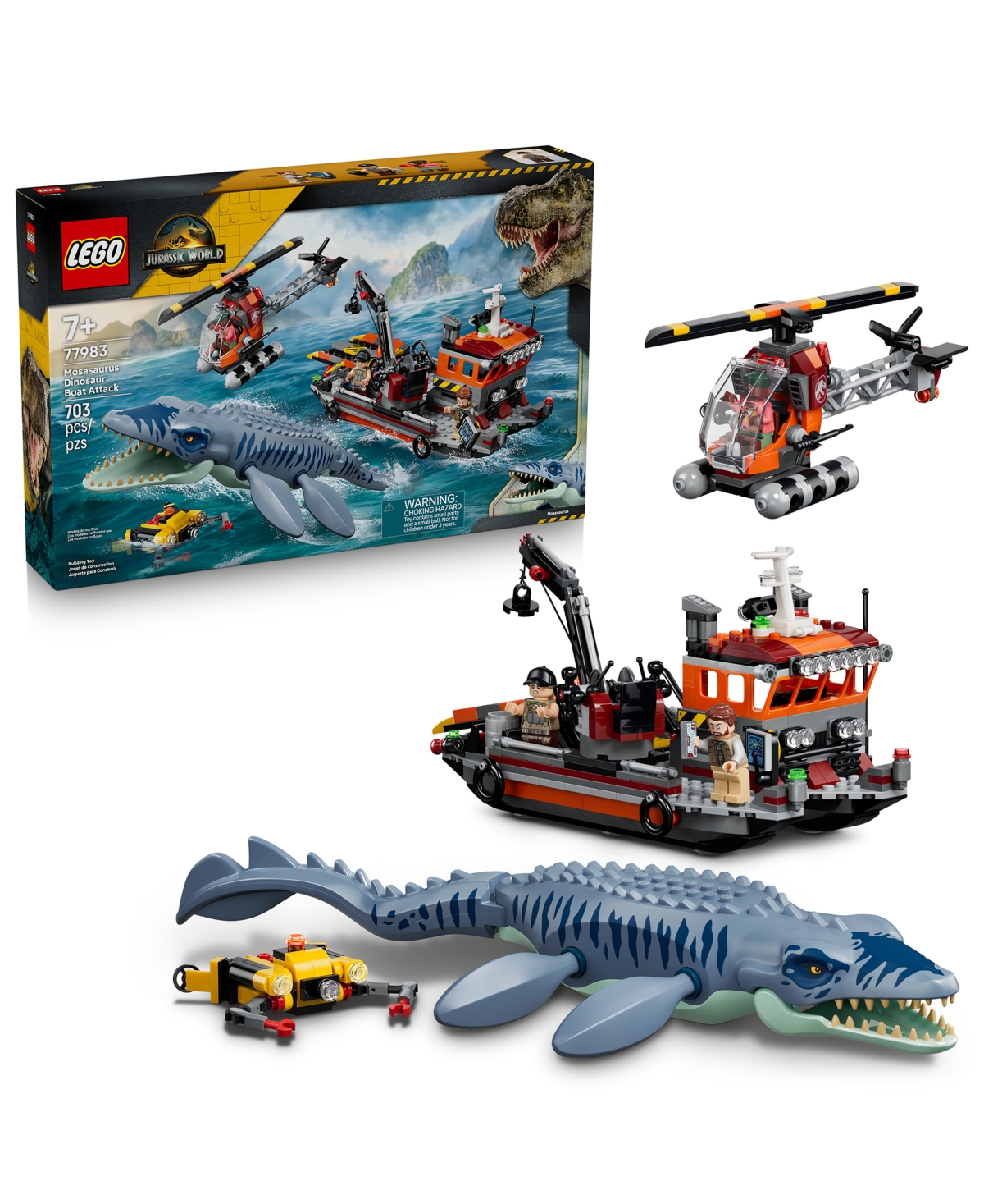 Click here for Lego Jurassic World Mosasaurus Dinosaur Boat Attac... prices