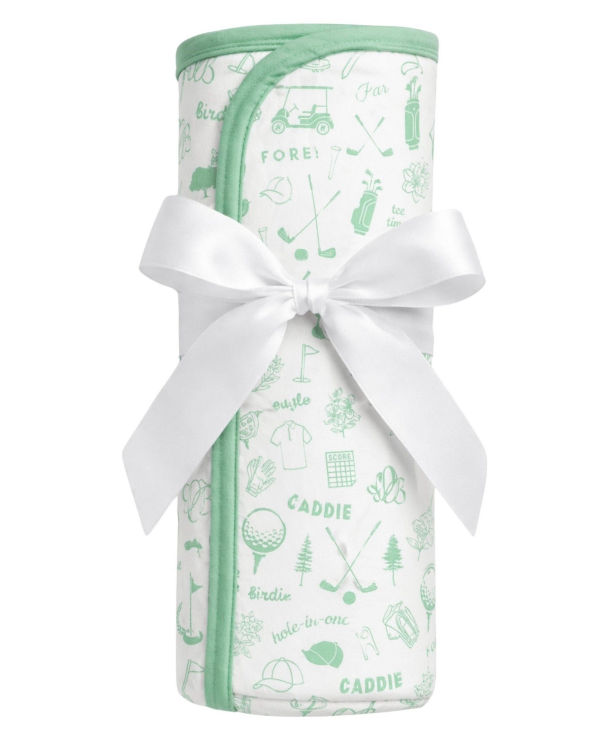 Click here for Bits and Bows Baby Unisex Golf Print Blanket - Whi... prices