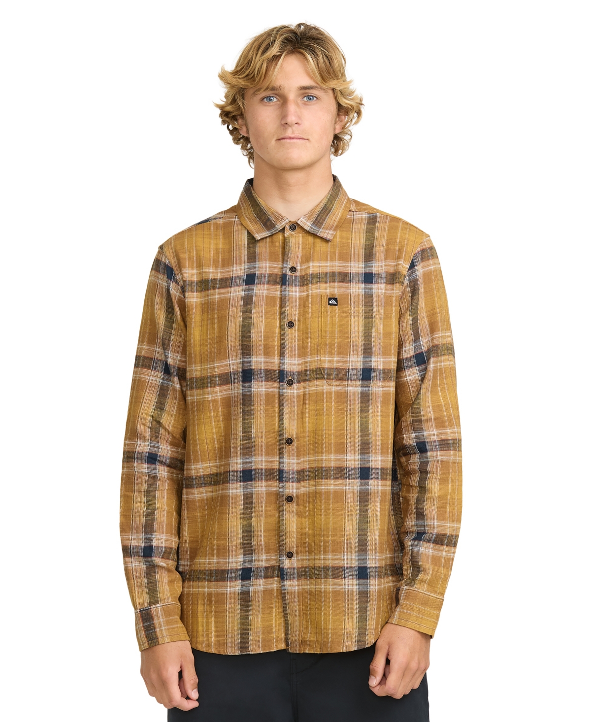 Click here for Quiksilver Mens Textured Plaid Flannel Shirt - Rub... prices