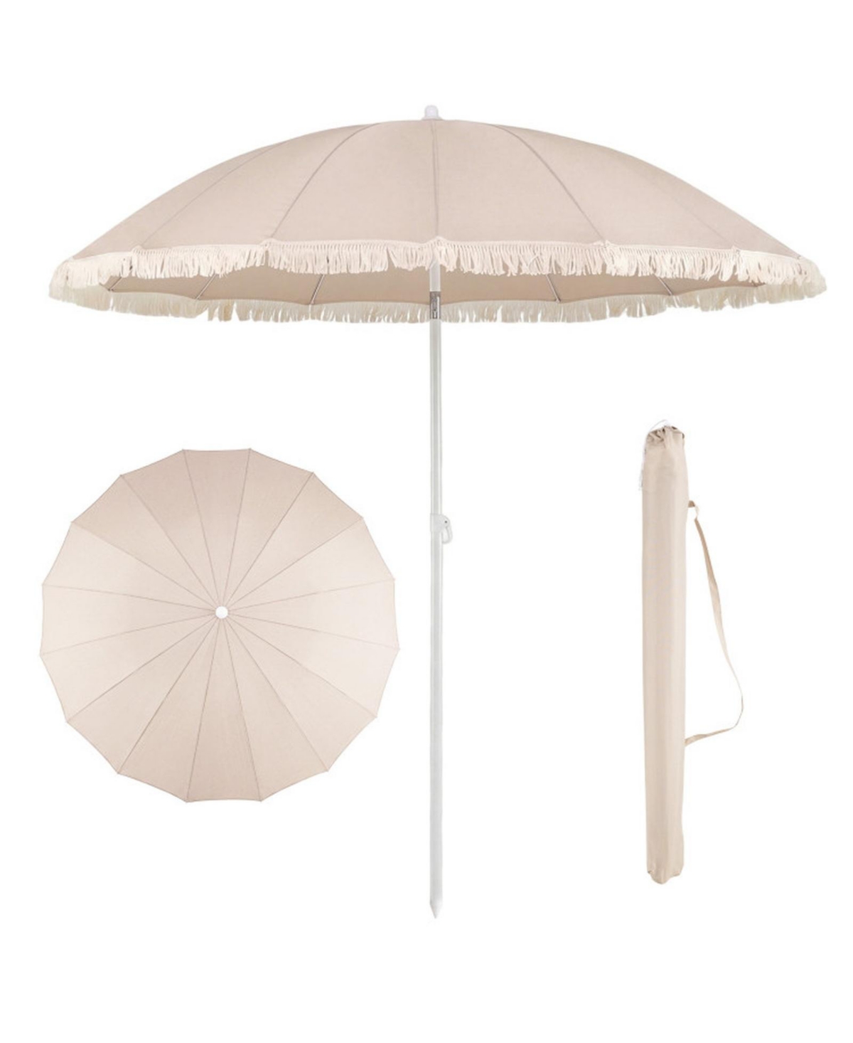 Click here for Gouun 7 feet Patio Umbrella with Fringe Boho Tasse... prices