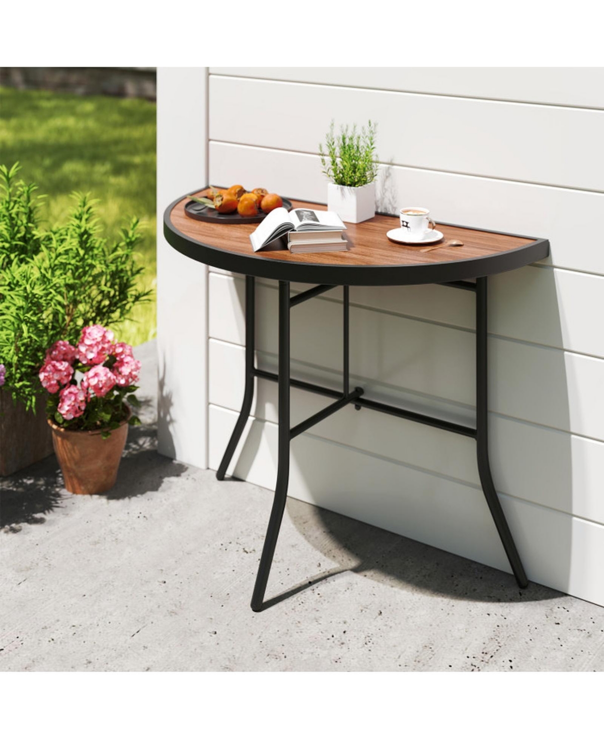 Click here for Gouun Outdoor Half-Round Folding Event Table with... prices