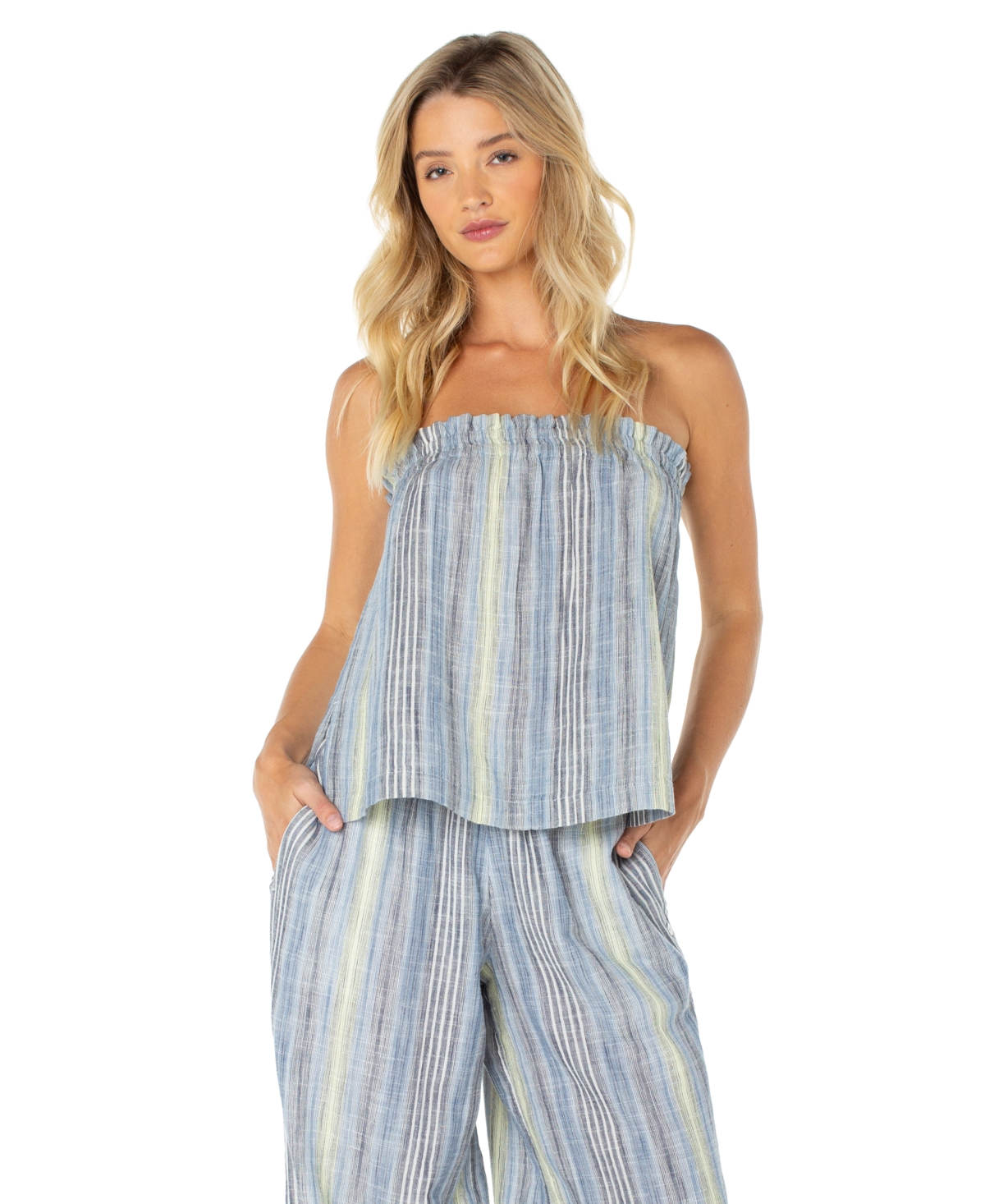 Click here for Roxy Womens Offshore Strapless Stripe Cotton Top -... prices