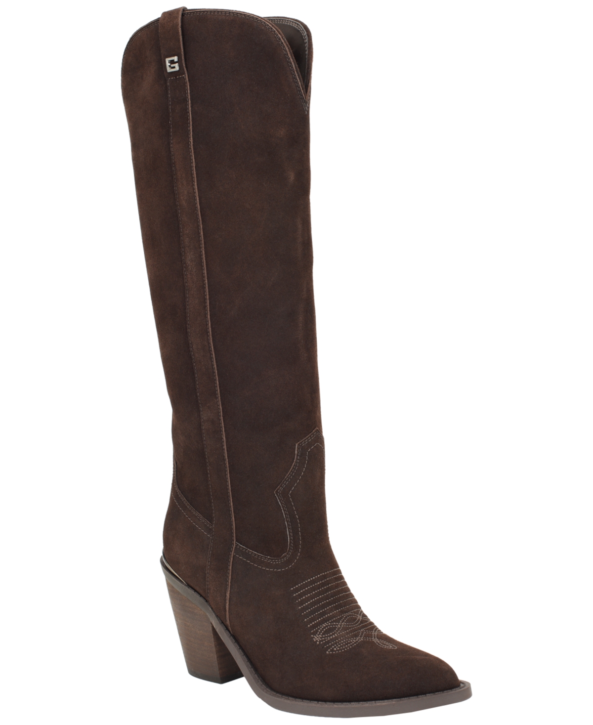 Click here for Guess Womens Sashon Knee-High Topstitched Western... prices