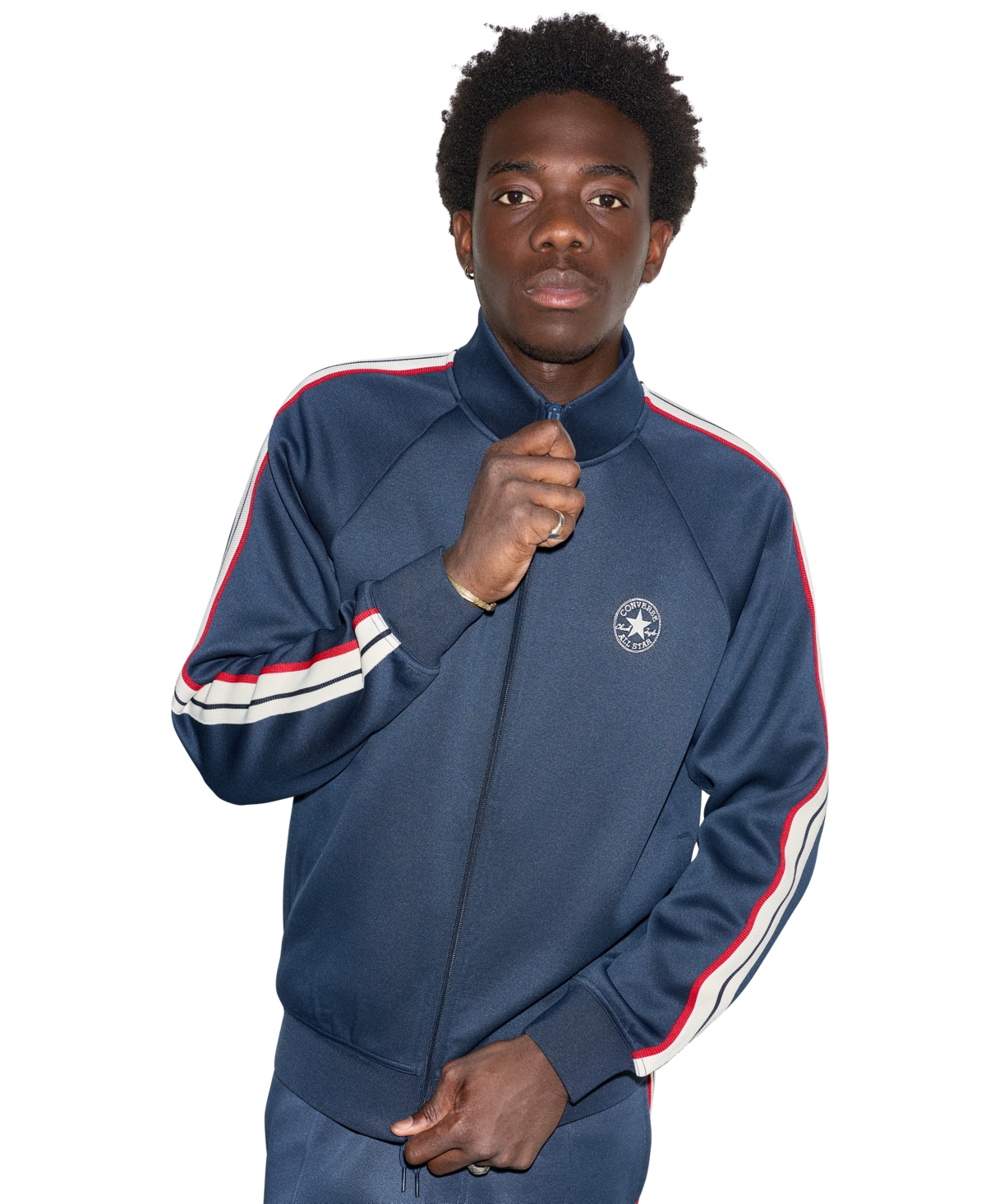Click here for Converse Mens Full-Zip Track Jacket - Converse Nav... prices