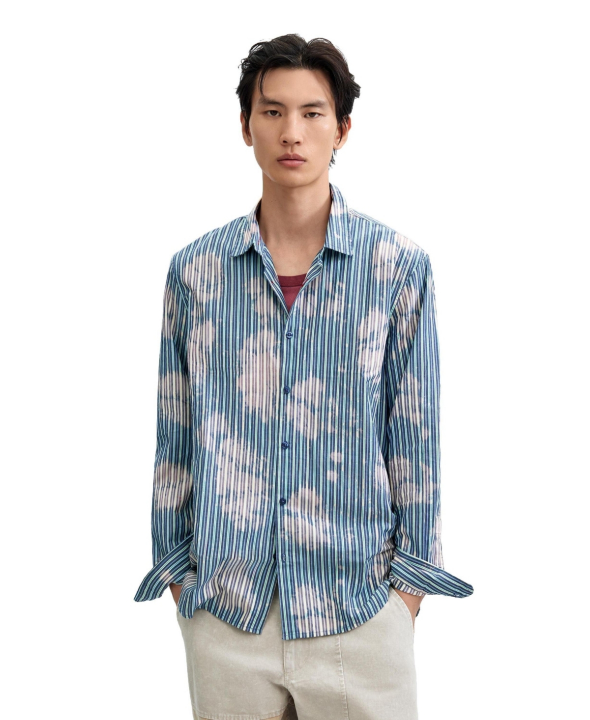 Click here for Desigual Mens Tie-dye striped shirt prices