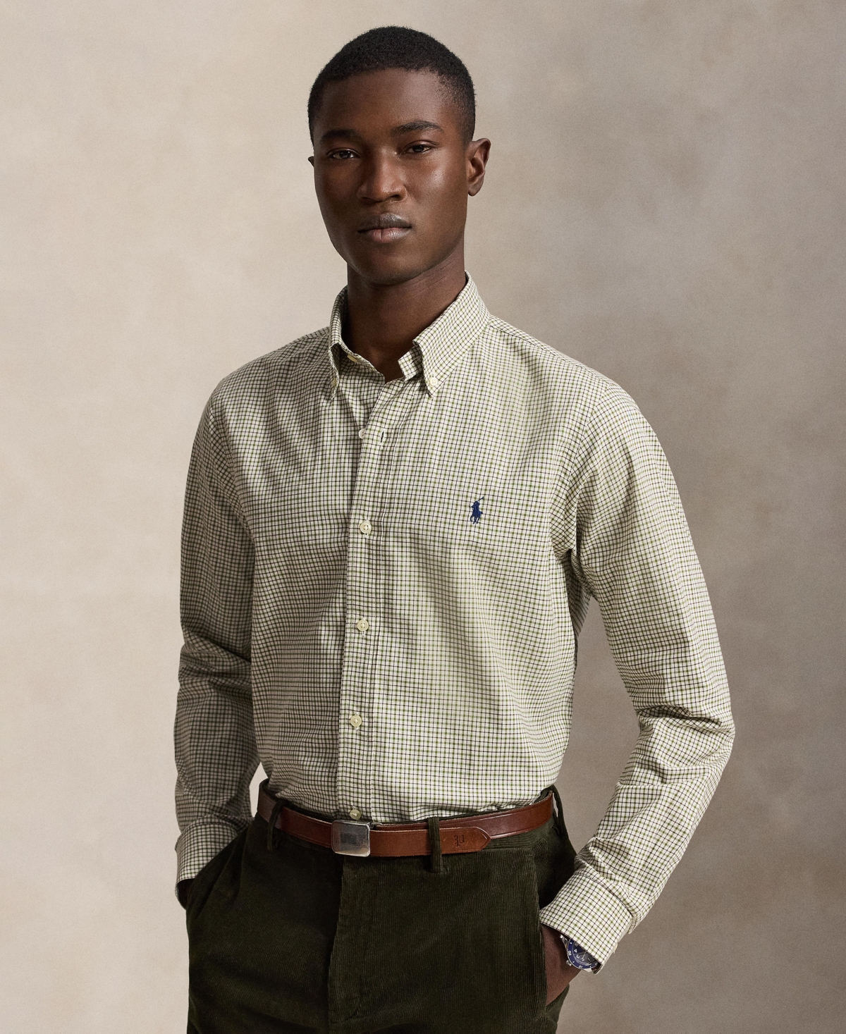 Click here for Polo Ralph Lauren Mens Classic-Fit Plaid Twill Shi... prices