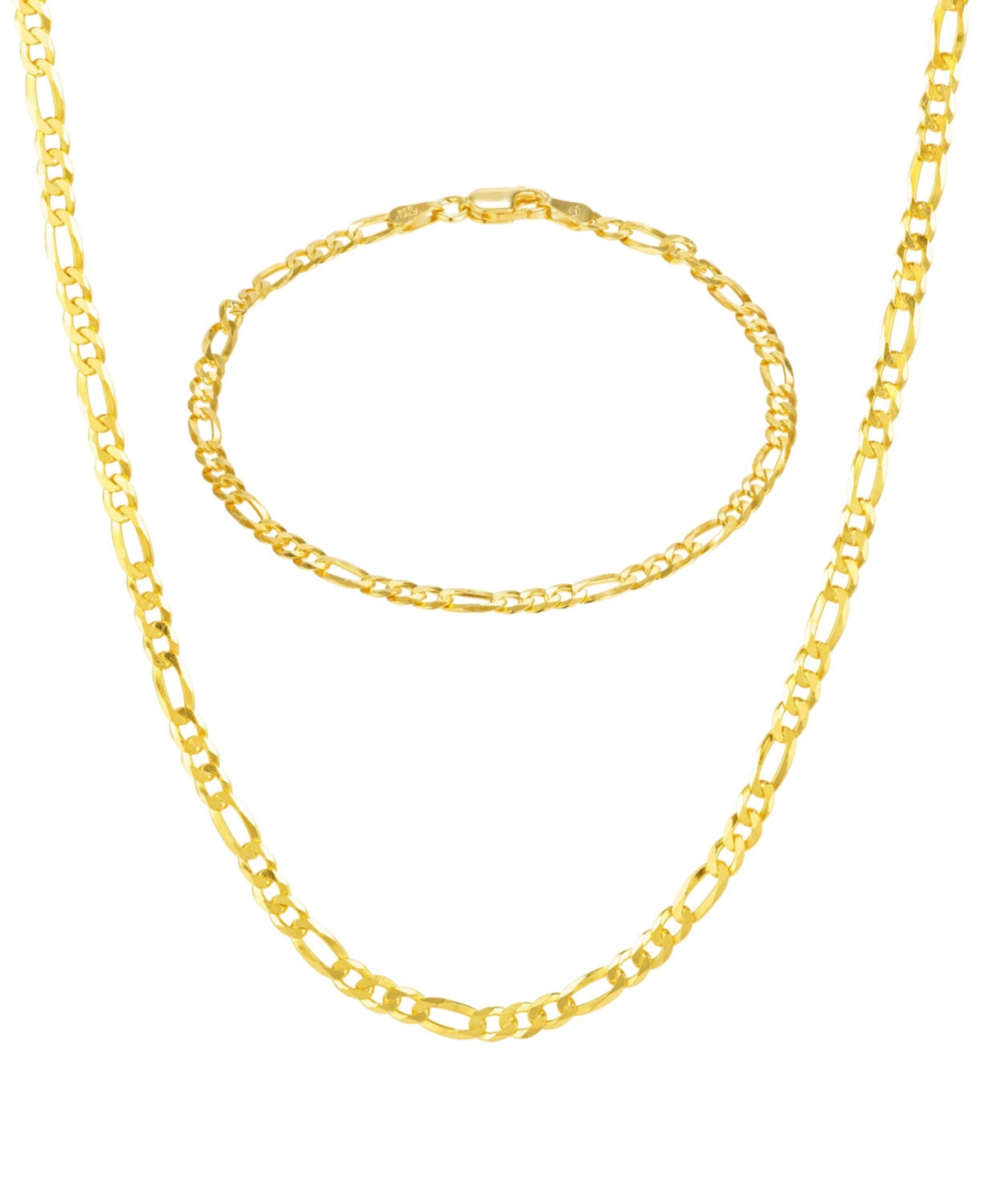 Click here for Giani Bernini Flat Filled Figaro Link Chain Neckla... prices