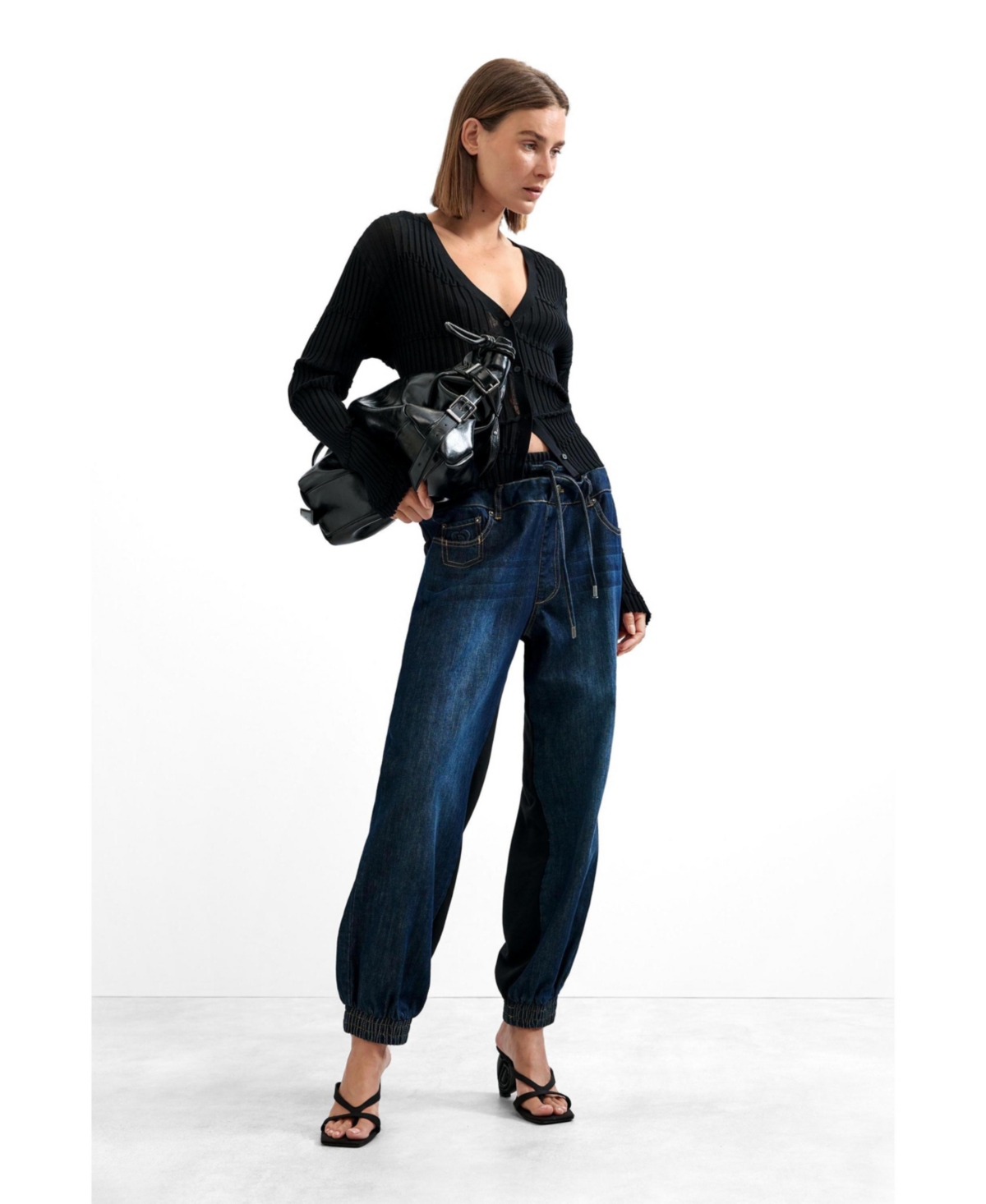 Click here for Desigual Womens High-Waisted Cotton-Blend Denim Jo... prices