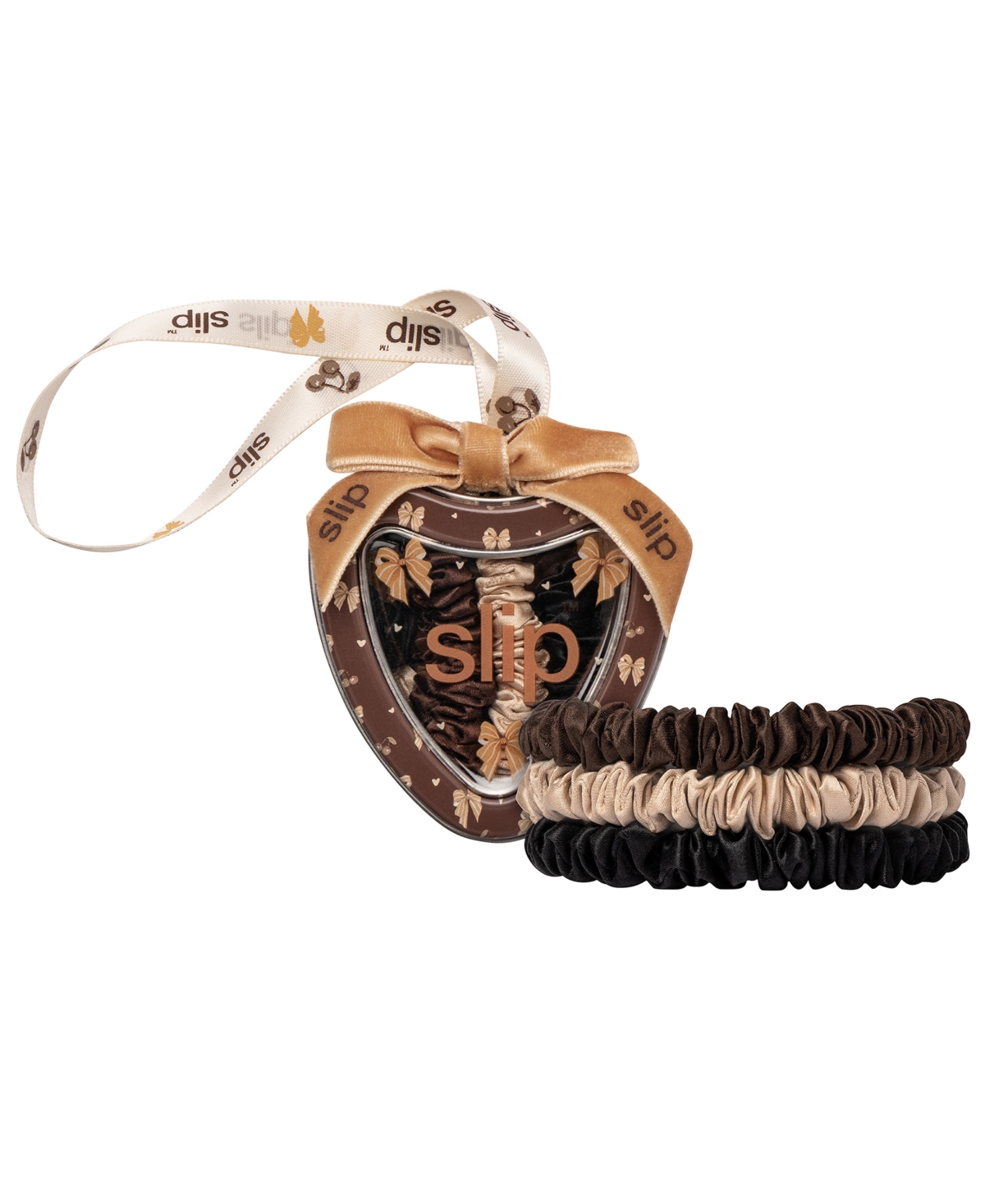Click here for Slip 3-Piece Pure Silk Skinny Scrunchie Trio Set -... prices