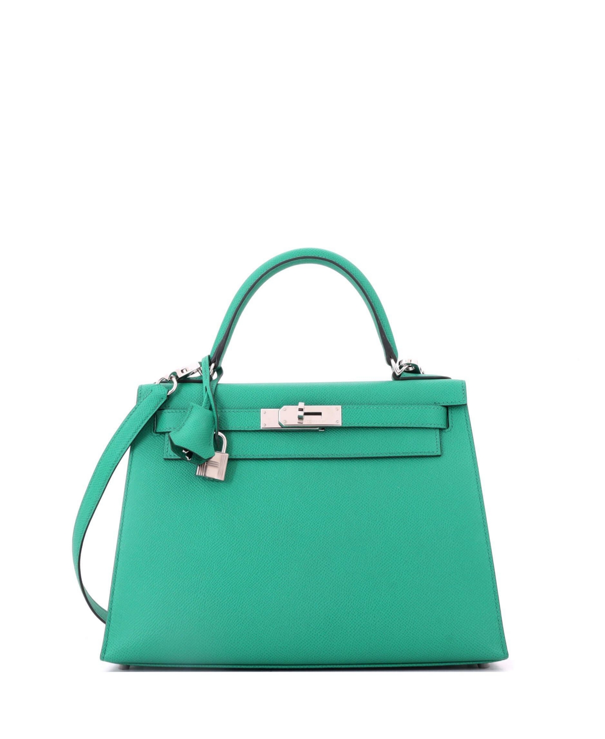 Click here for Pre-Owned Hermes Kelly 28 Handbag Green Epsom with... prices