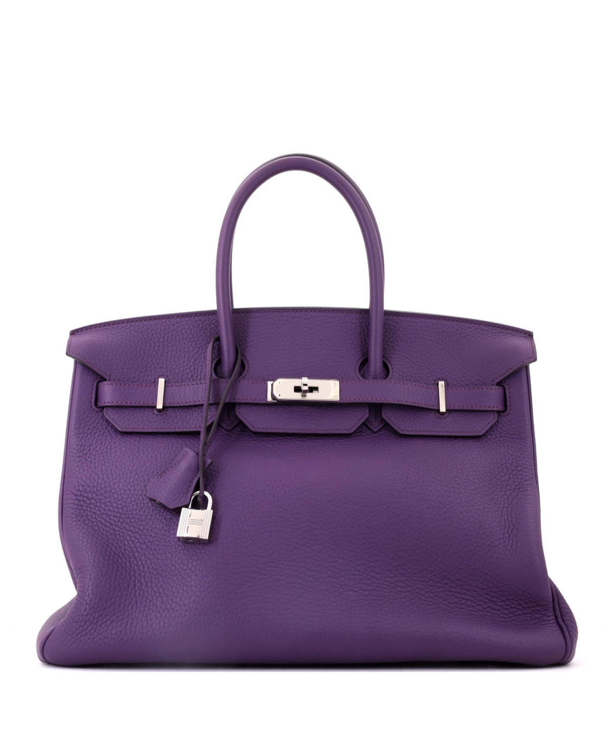 Click here for Pre-Owned Hermes Birkin 35 Handbag Purple Clemence... prices