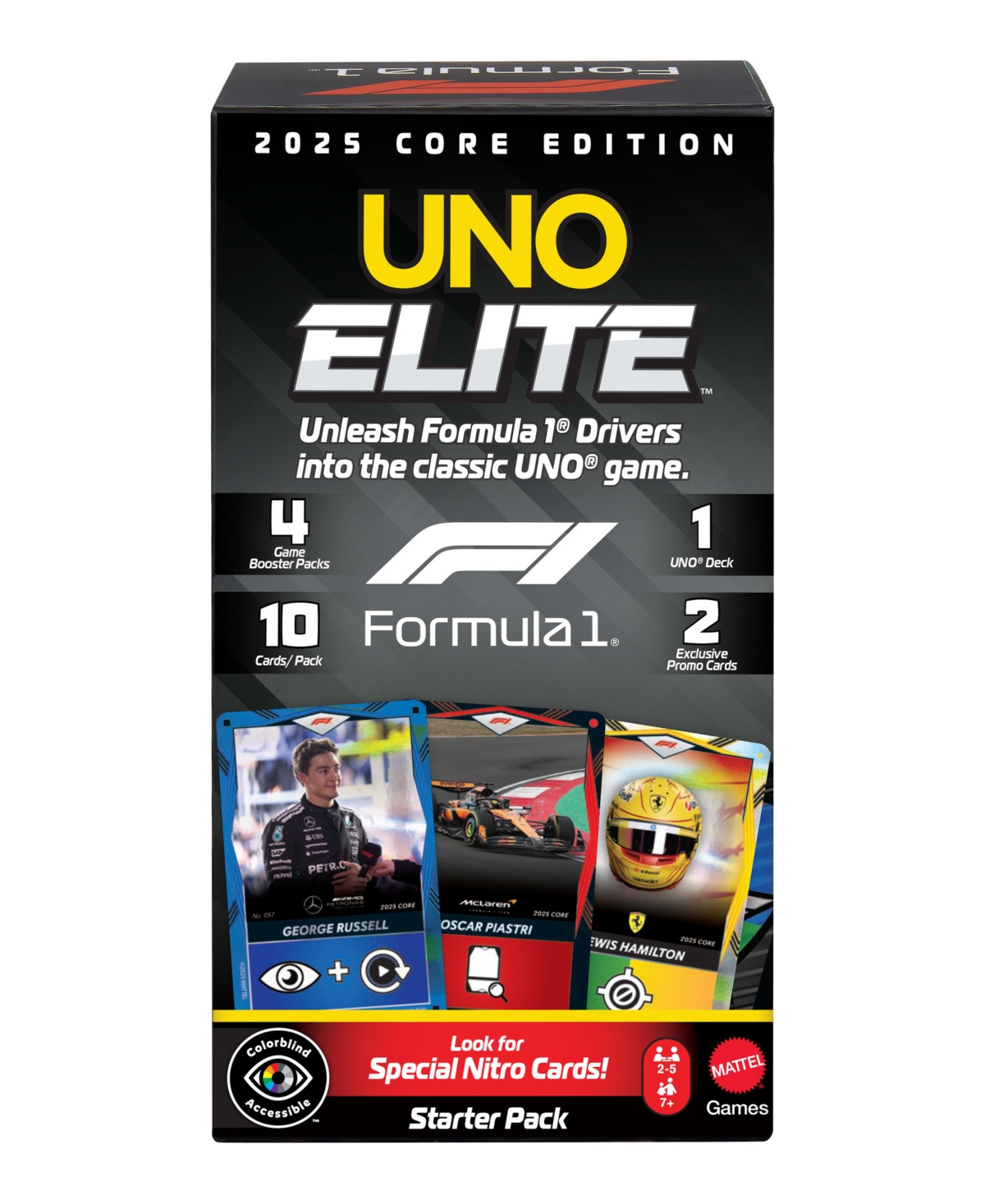 Click here for Mattel Uno Elite Formula 1 2025 Core Edition Card... prices