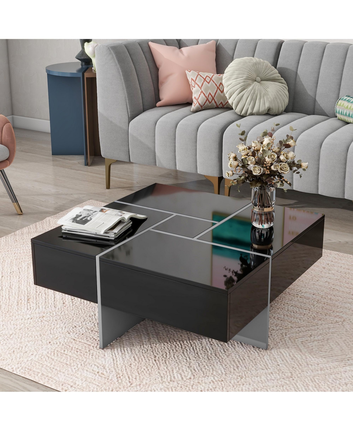 Click here for Clihome On-trend Unique Design Coffee Table with 4... prices