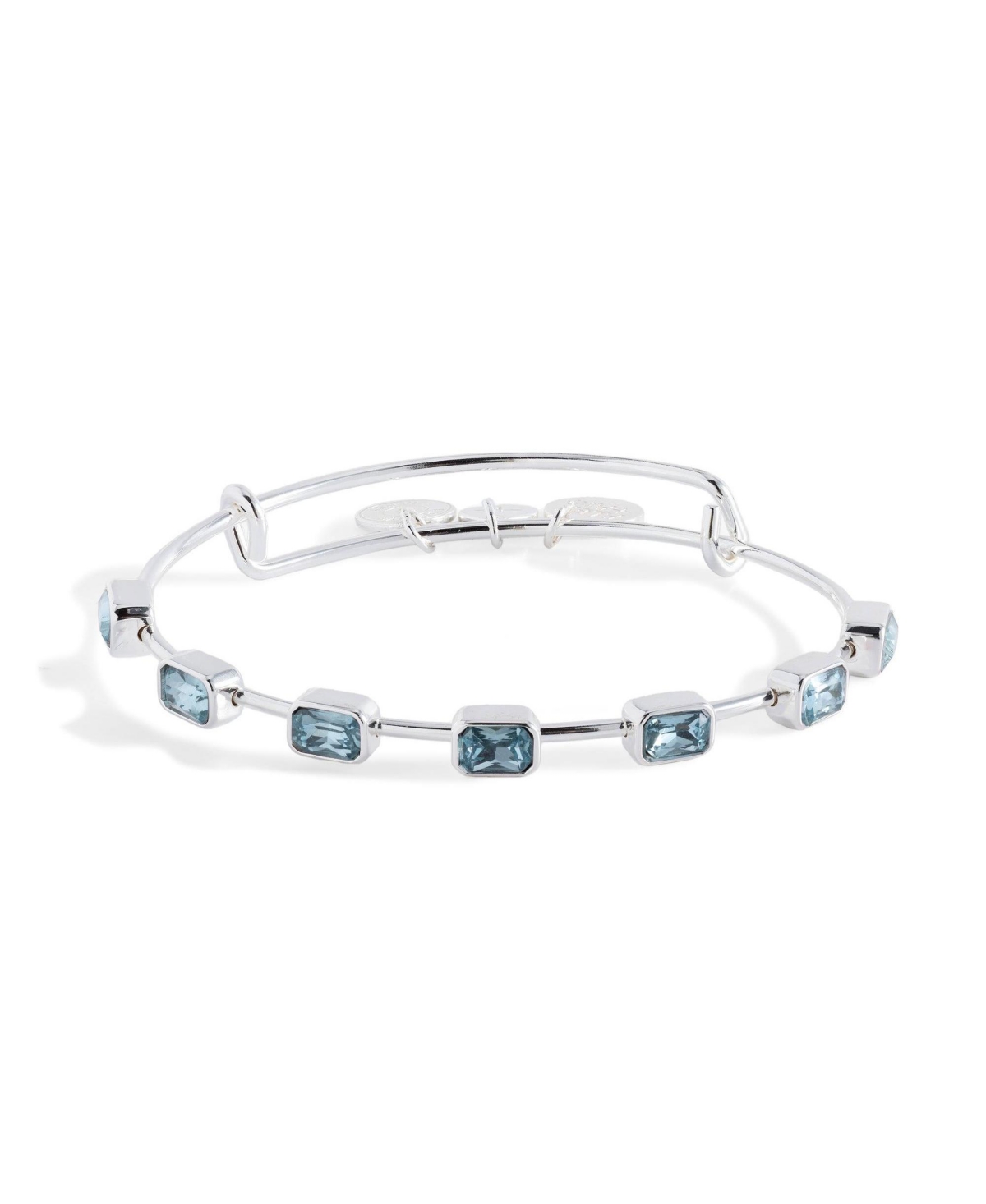 Click here for Alex and Ani March Birthstone Emerald Cut Bangle -... prices