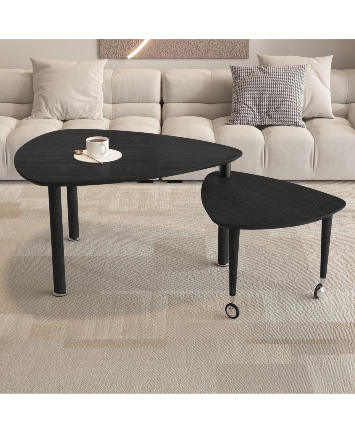 Click here for Flynama 360degree(s) Rotatable Coffee Table  Oak V... prices
