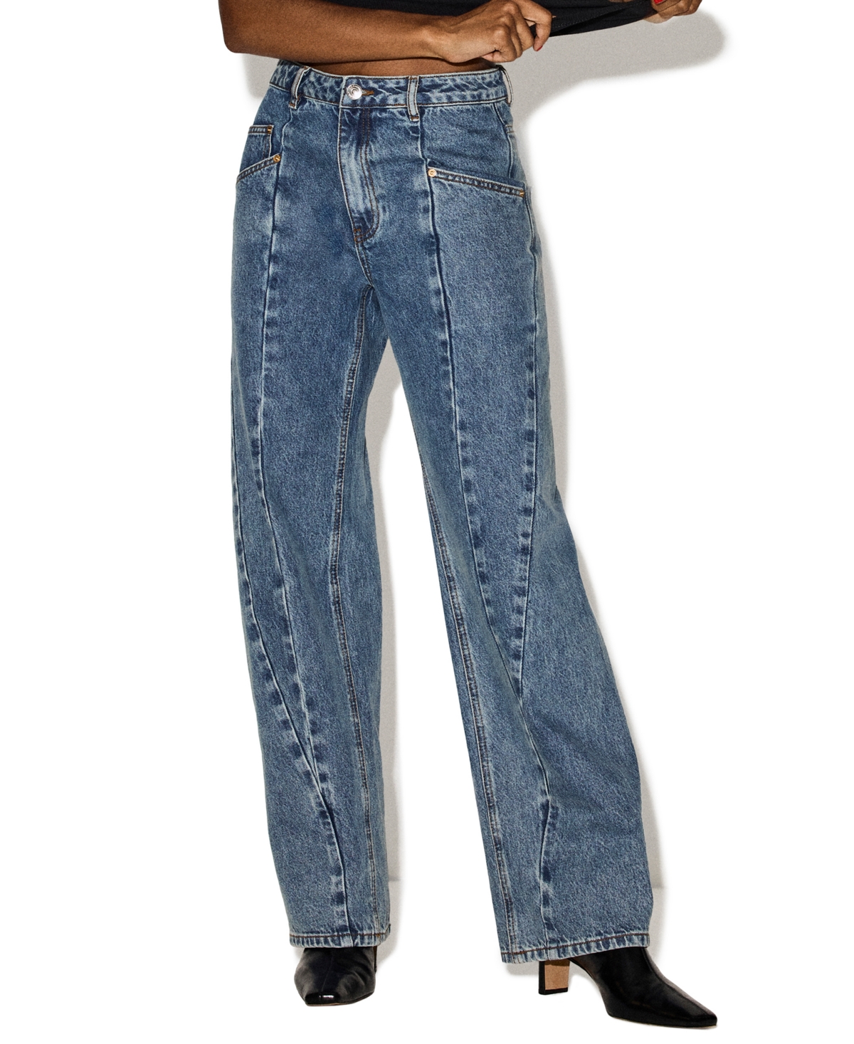 Click here for Steve Madden Womens Seamed Sydnee High-Rise Twiste... prices