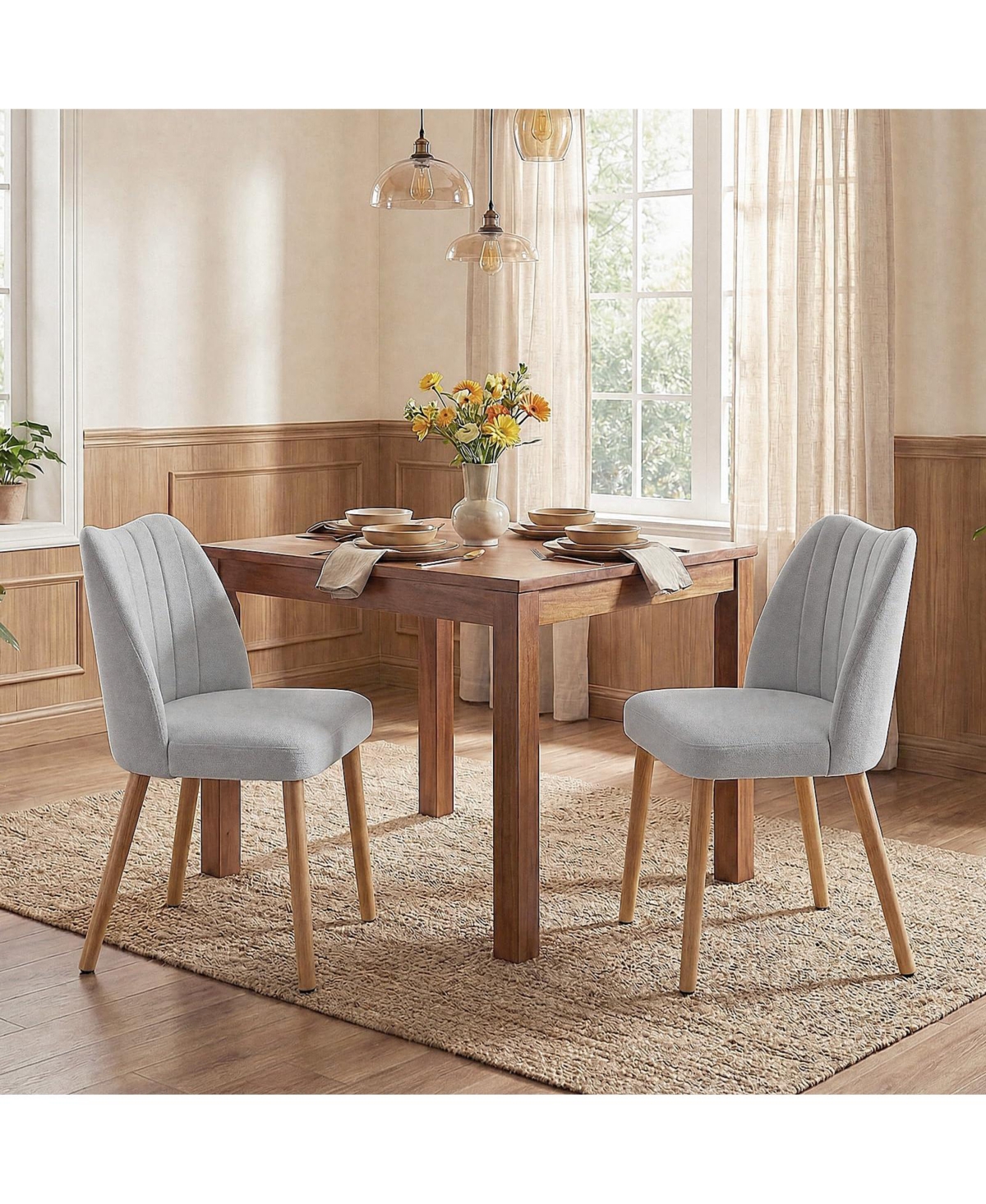 Click here for homfan Dining Chairs Set of 2  Armless Chairs with... prices