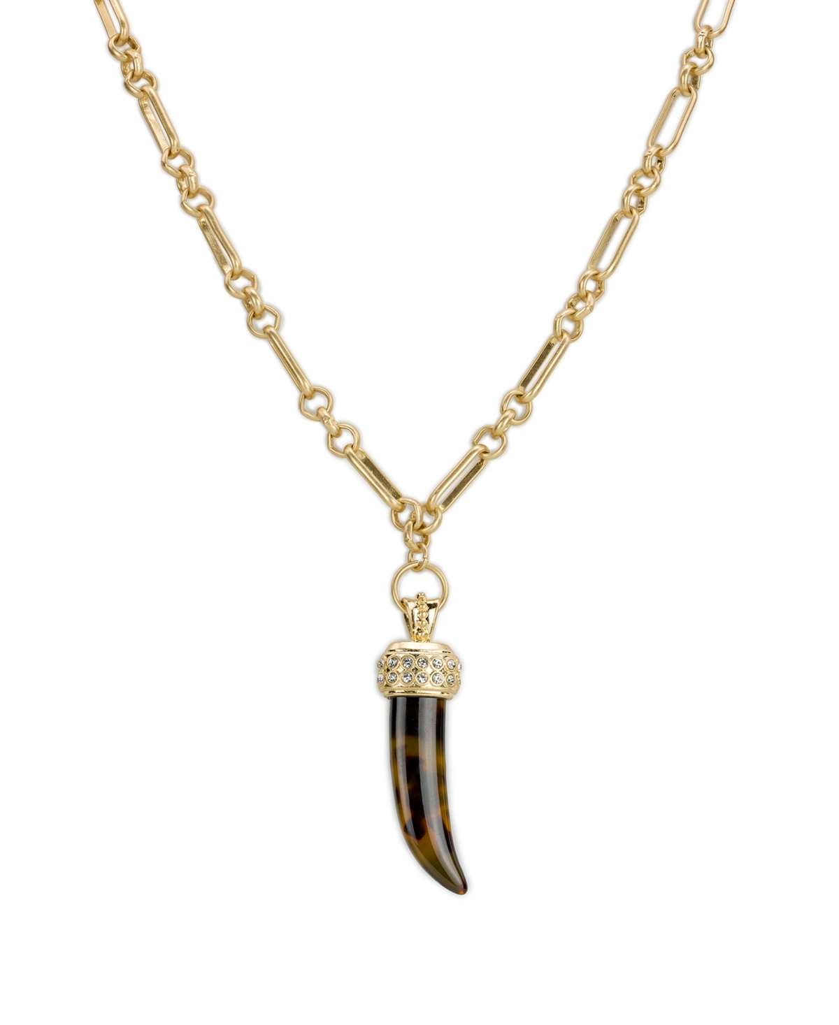 Click here for Patricia Nash Gold-Plated Horn Pendant Necklace -... prices