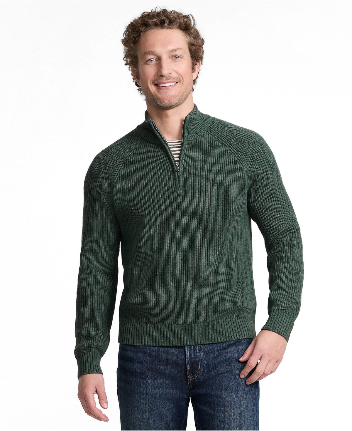 Click here for Lands End Mens Drifter Quarter Zip Sweater - Hunte... prices