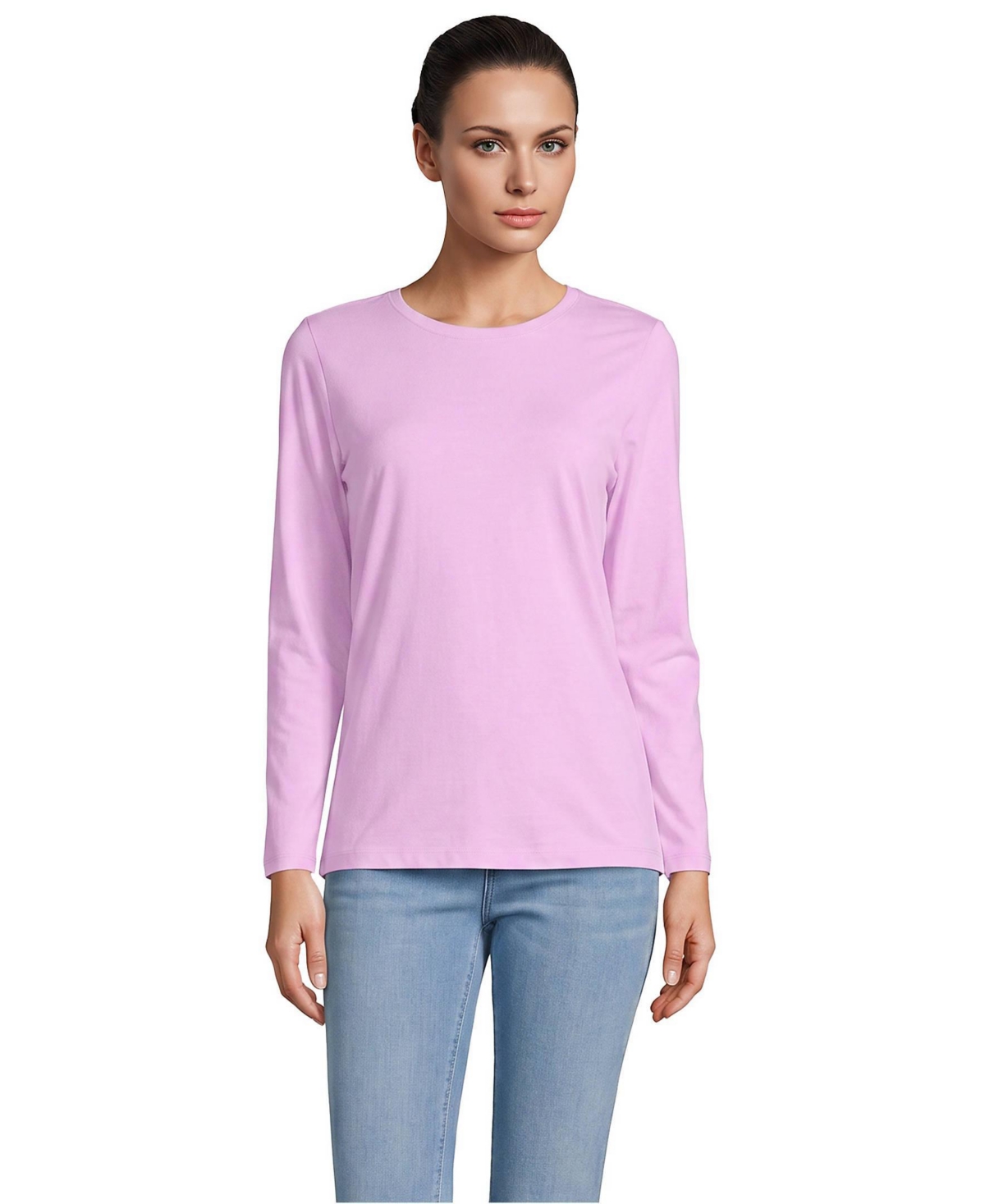 Click here for Lands End Relaxed Supima Cotton Long Sleeve Crew N... prices