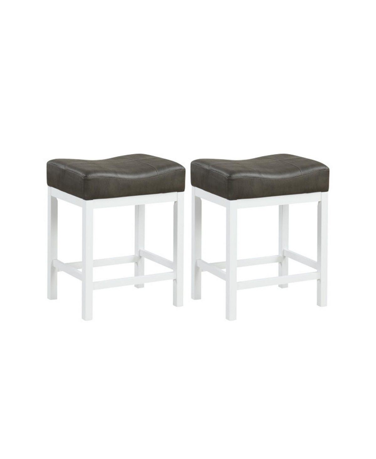 Click here for Gouun Set of 2 Saddle Counter Stools with Linen Cu... prices