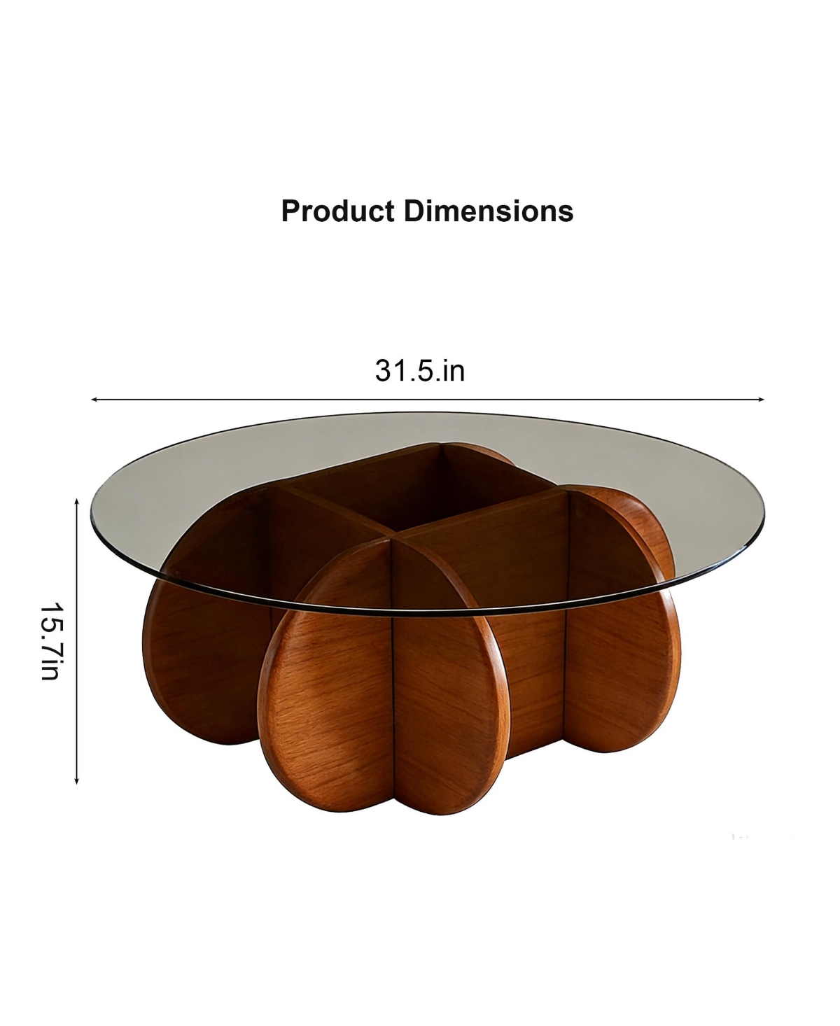 Click here for Flynama 31.5 Inch Round Walnut Coffee Table  Mid C... prices