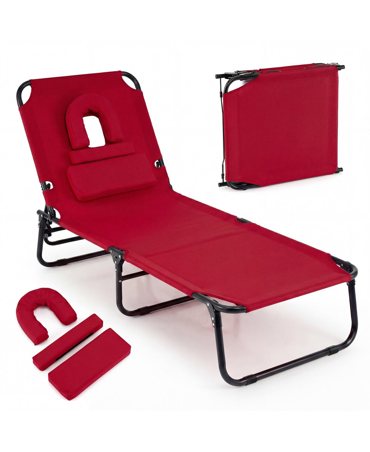 Click here for Costway Beach Chaise Lounge Chair with 4-Position... prices