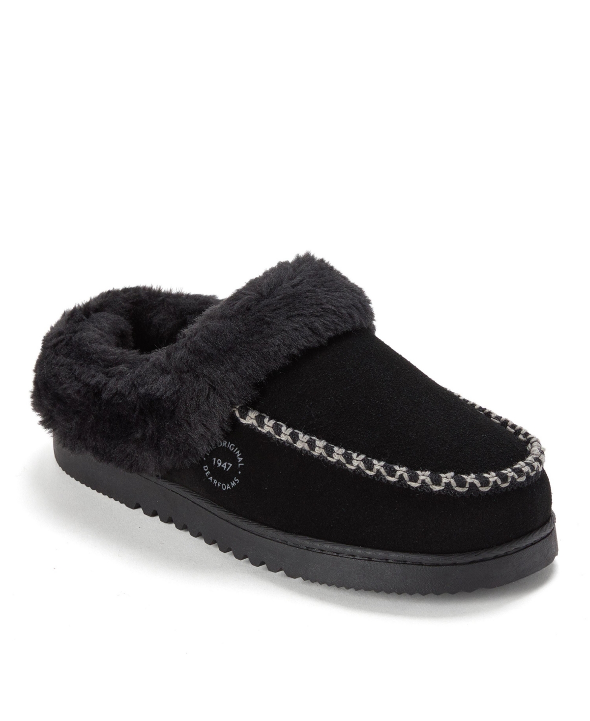 Click here for Dearfoams Womens Blaine Genuine Suede Clog Slipper... prices