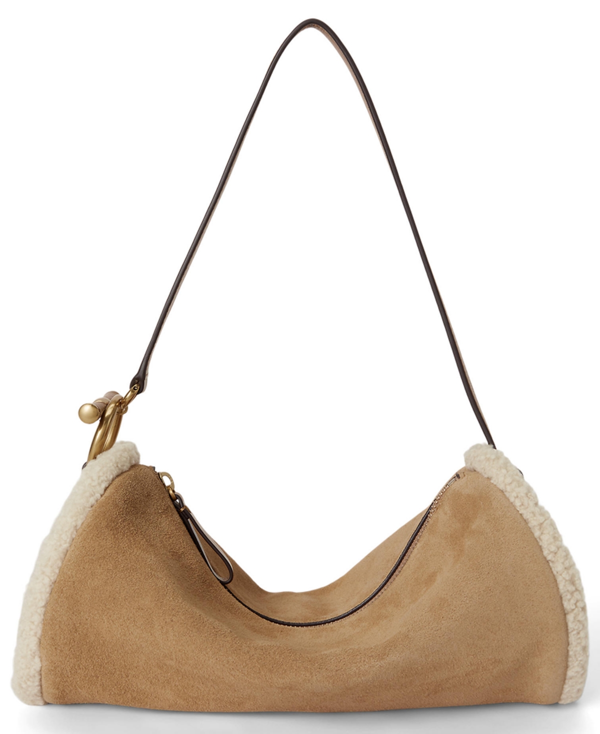 Click here for Lauren Ralph Lauren Shearling-Trim Small Blaike Ba... prices