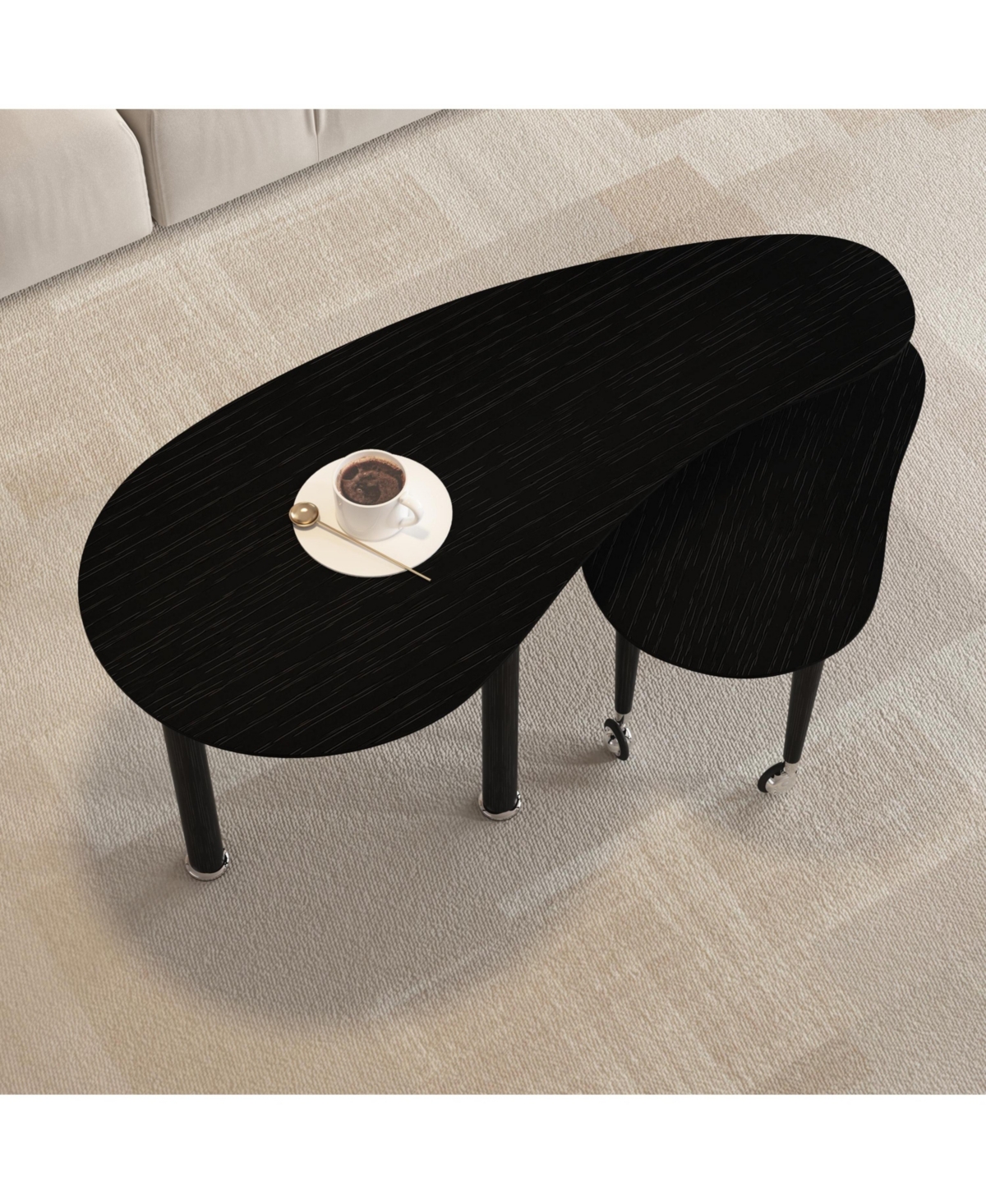Click here for Flynama 360degree(s) Rotatable Coffee Table  Oak V... prices