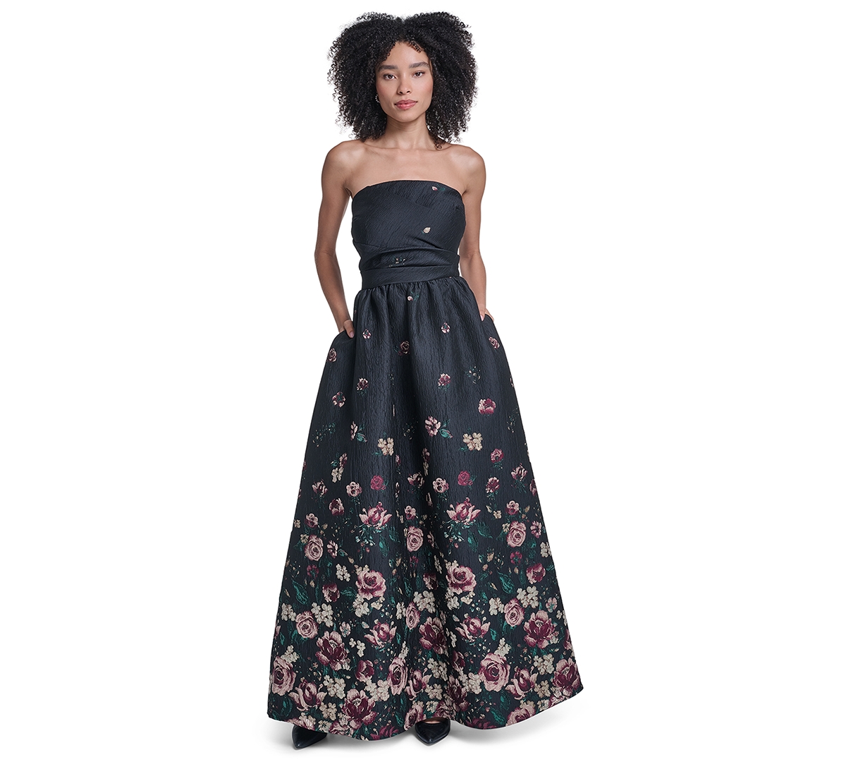 Click here for Karl Lagerfeld Paris Womens Strapless Floral Gown... prices