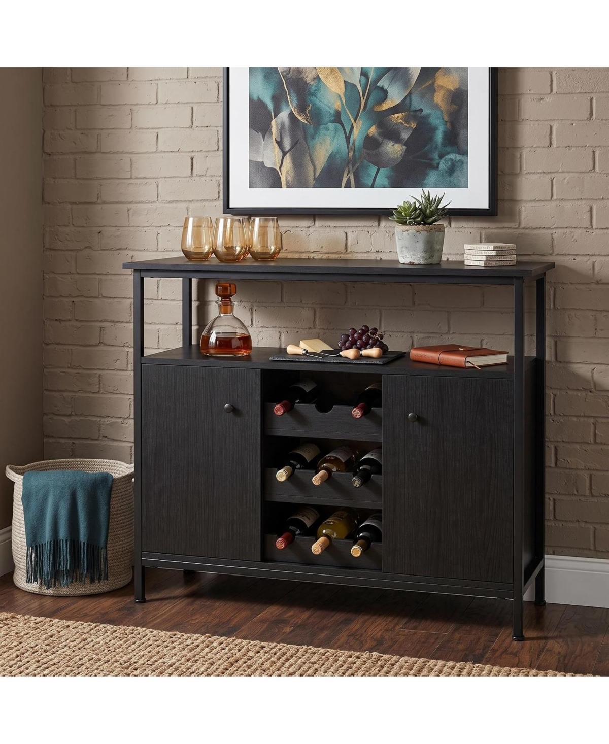Click here for Farmhouse Sideboard Buffet Cabinet with Wine Rack... prices